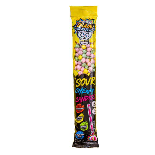 Monmore Confectionery Brain Blasterz Sour Chewy Candies 12x60g Monmore Confectionery
