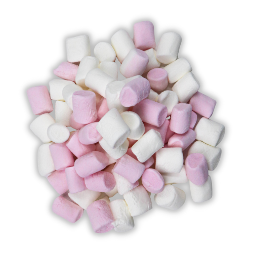 Candycrave Mini Pink & White Marshmallows 1kg - Monmore Confectionery