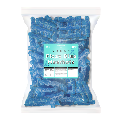 Monmore Confectionery - Candycrave Vegan Fizzy Blue Meerkats 2kg ...