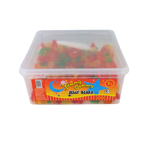 Yummy Gummy Jelly Bears 1000g Tub - Monmore Confectionery