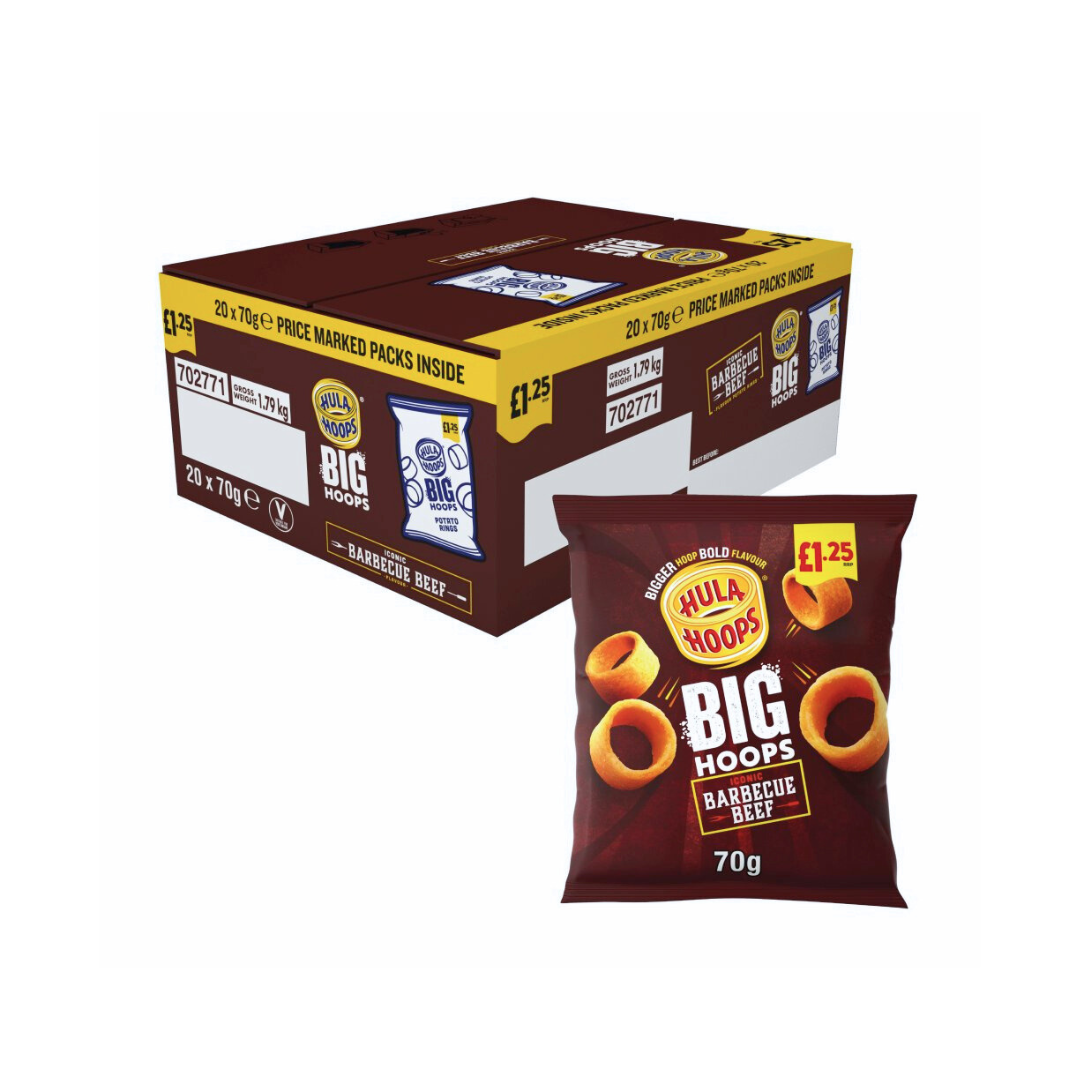 Hula Hoops Big Hoops BBQ Beef Crisps – Bold Flavour, Fast Sales