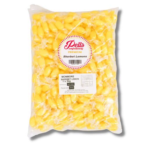 Pells Premium Sherbet Lemons 3Kg Bag - Monmore Confectionery