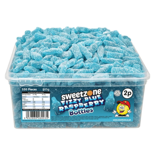 Sweetzone Tub Blue Raspberry Bottles 805g - Monmore Confectionery