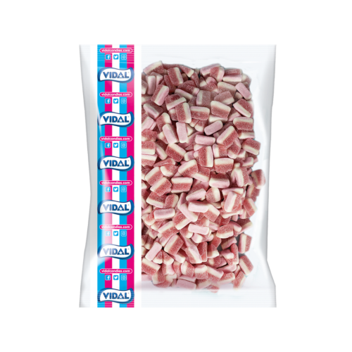 Vidal Sour Strawberry Slices 3Kg - Monmore Confectionery