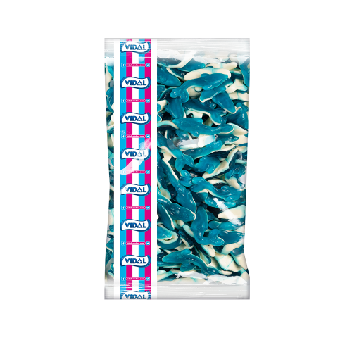 Vidal Blue Raspberry Dolphins 3Kg - Monmore Confectionery